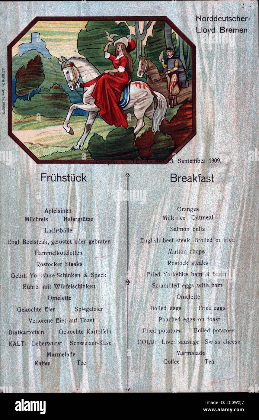 German Breakfast Menu High Resolution Stock Photography and Images - Alamy