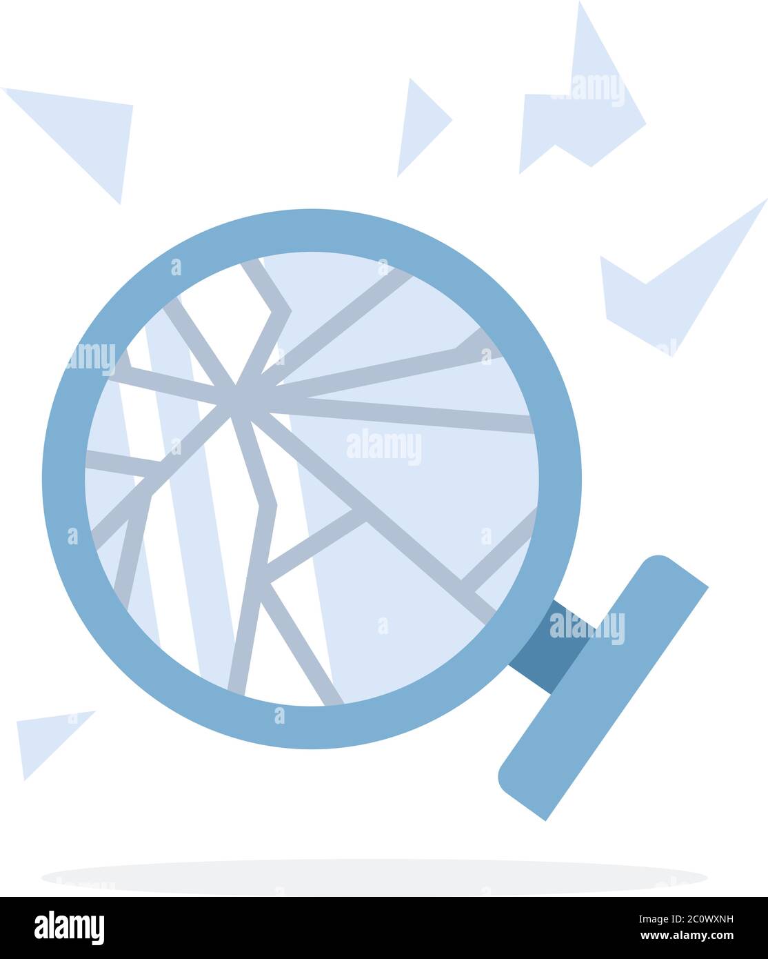 Accident pieces broken glass Stock Vector Images - Alamy