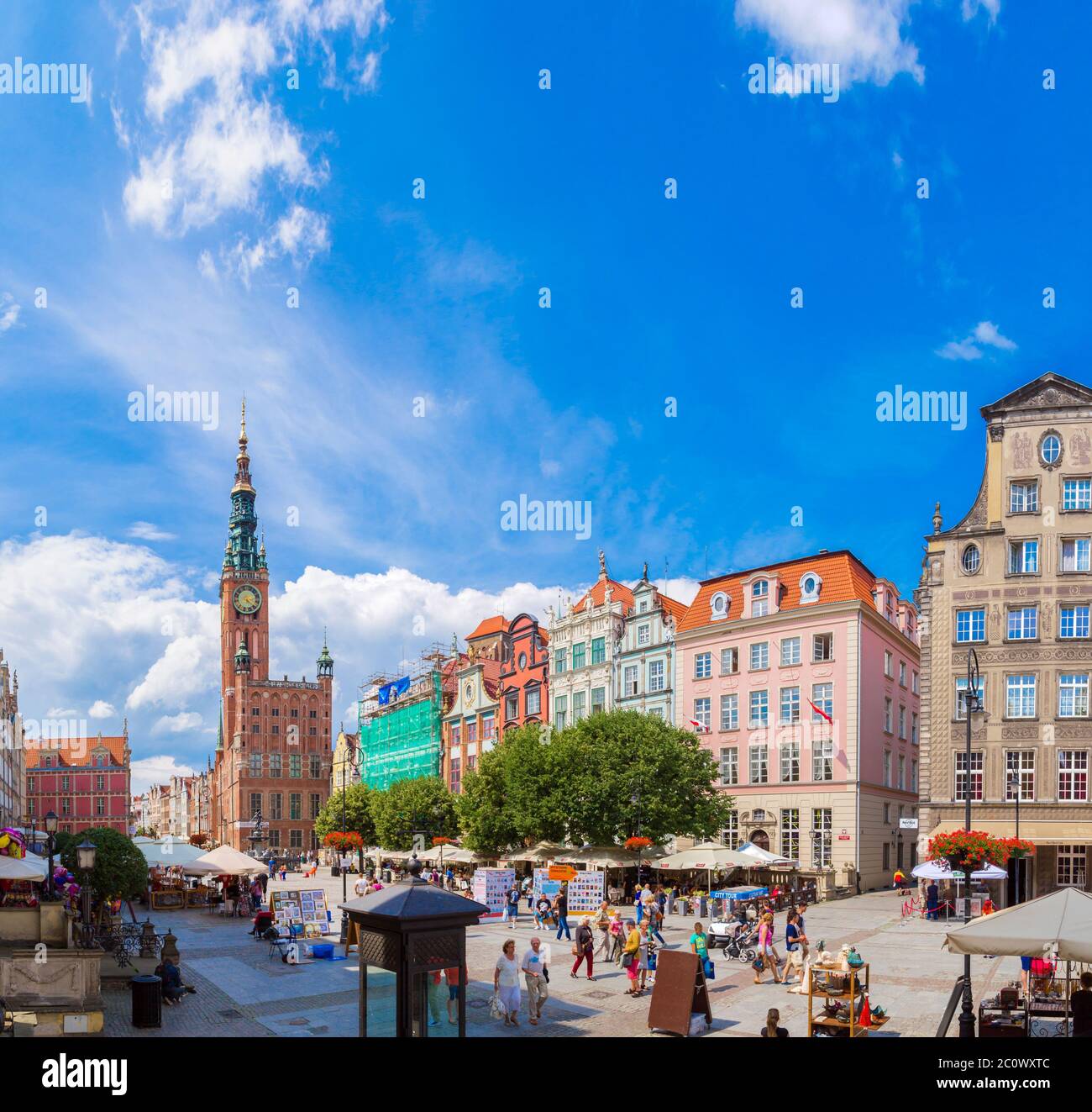 Gdansk-Old City-Long Market street Stock Photo - Alamy