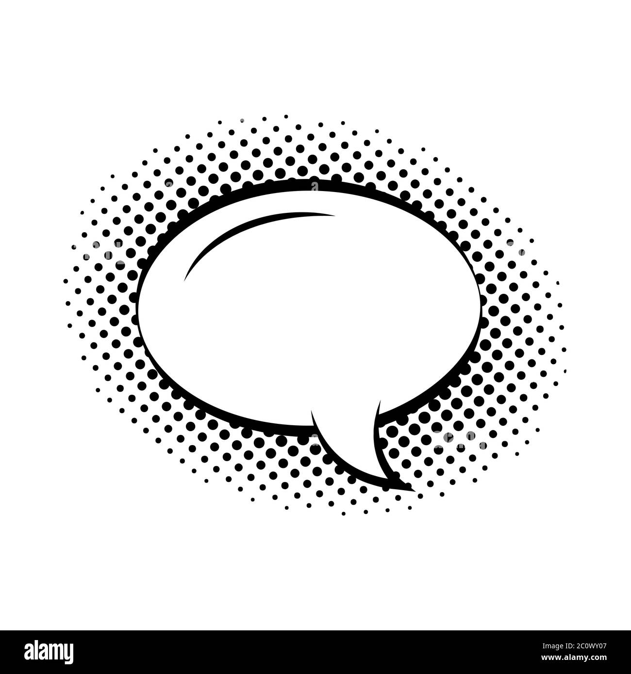 Round shape empty speech bubble flat icon vector isolated Stock Vector ...