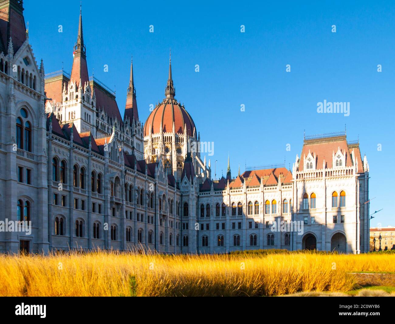 Daytime view of historical building of Hungarian Parliament, aka ...