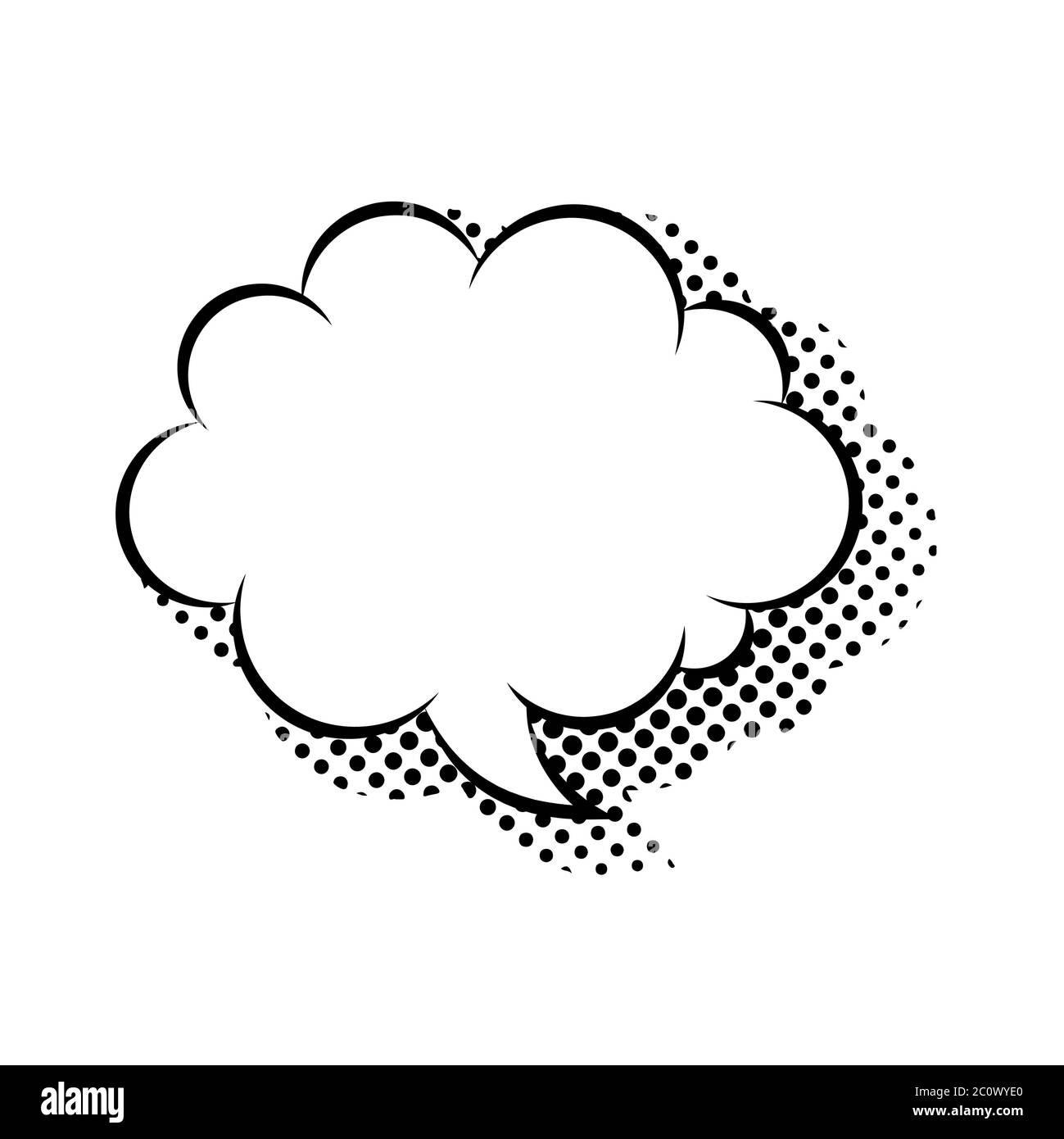Cloud shaped speech bubble flat icon vector isolated Stock Vector Image ...