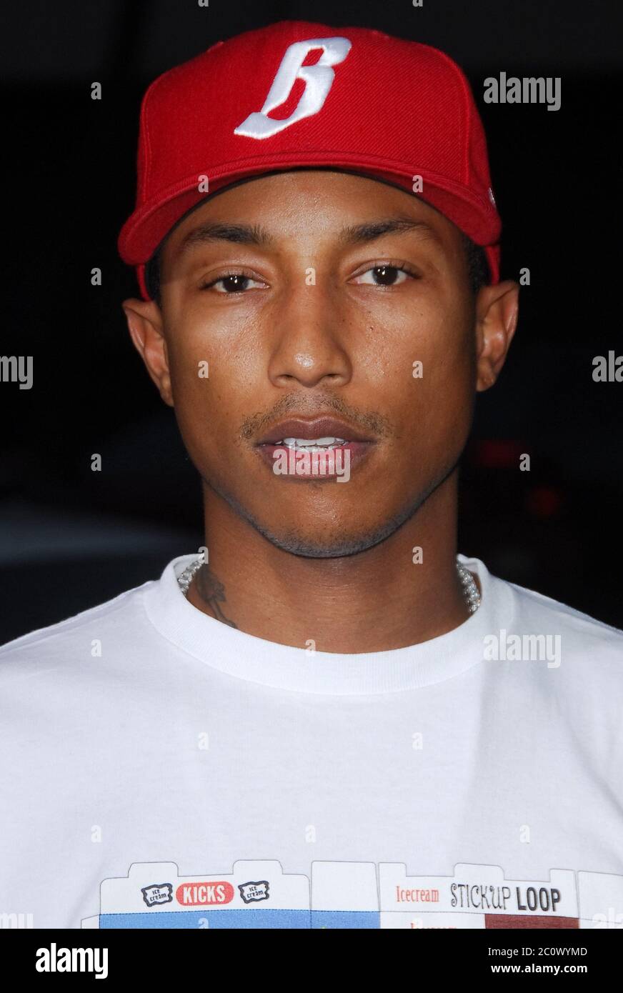 Pharrell Williams at the Los Angeles Screening of "Sicko" held at The ...