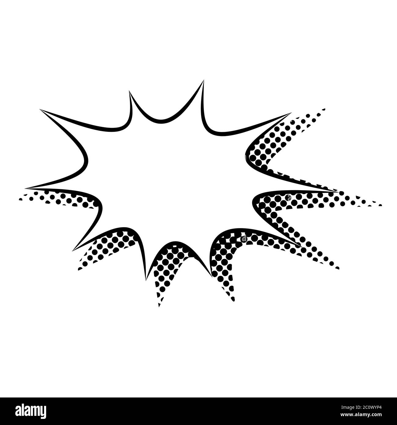 Explosion shaped speech bubble flat icon vector isolated Stock Vector ...