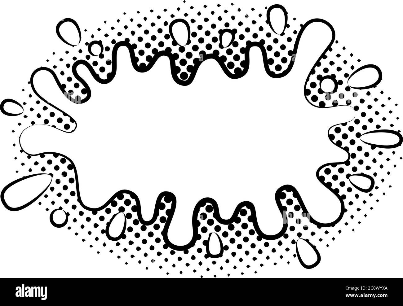 Speech bubble in the form of blots vector flat isolated Stock Vector ...