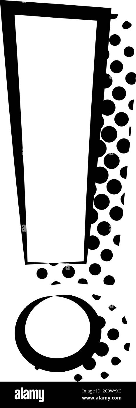 Exclamation mark sticker vector flat isolated Stock Vector Image & Art ...