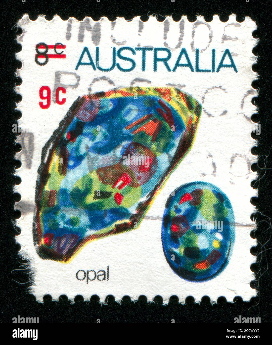 AUSTRALIA - CIRCA 1973: stamp printed by Australia, shows opal, circa ...