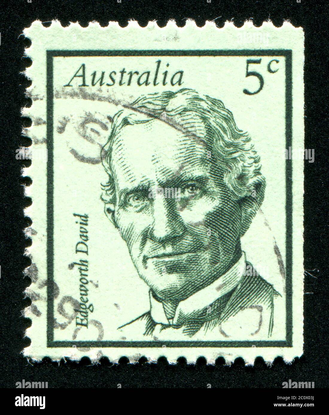 AUSTRALIA - CIRCA 1968: stamp printed by Australia, shows Edgeworth ...