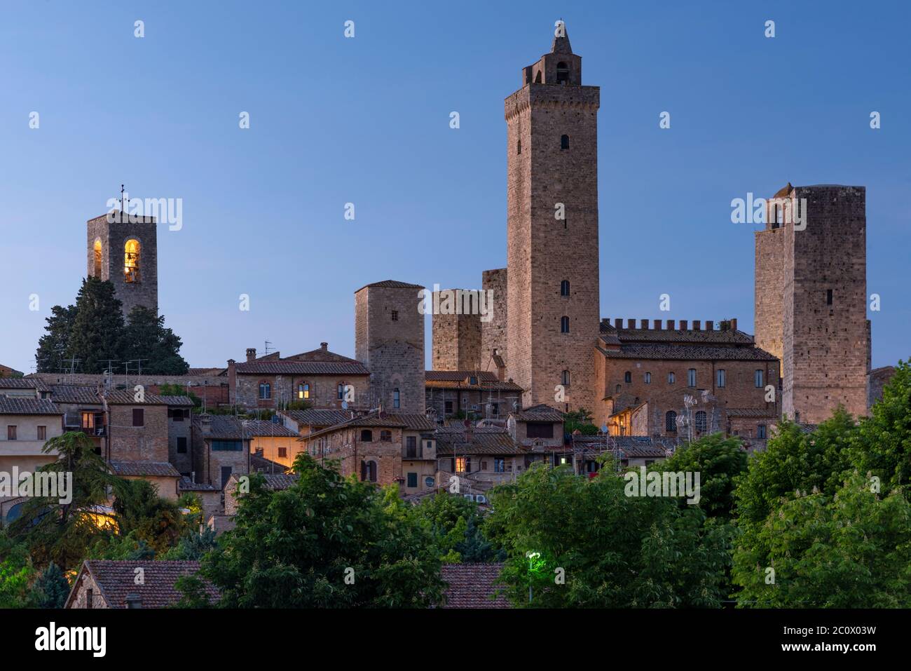 Europe, Italy, Tuscany, Florence, San Gimignano, medieval towers Stock ...