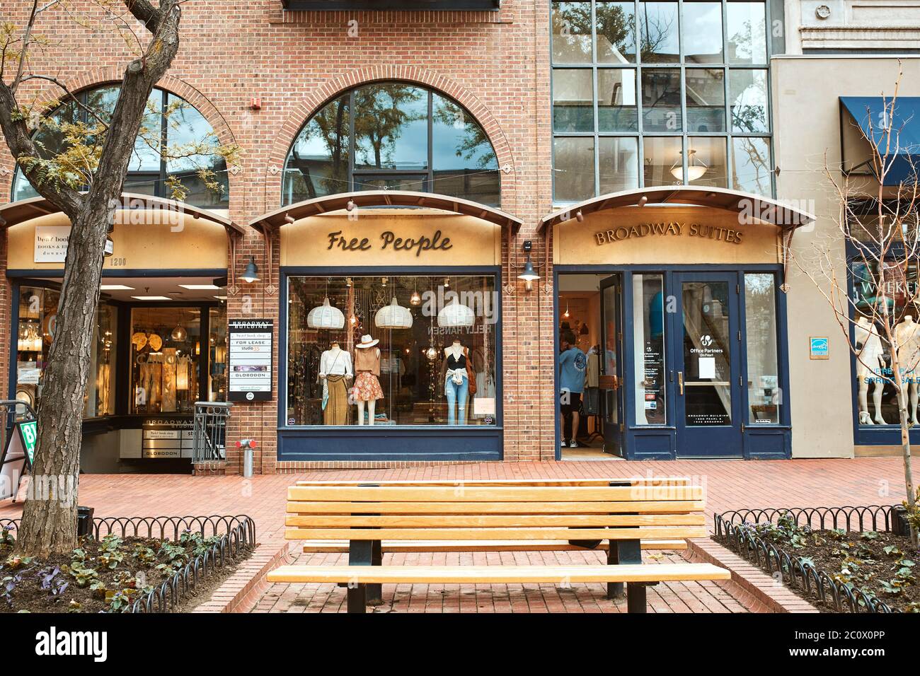 Boulder, Colorado - May 27th, 2020: Shops, businesses and restaurants ...