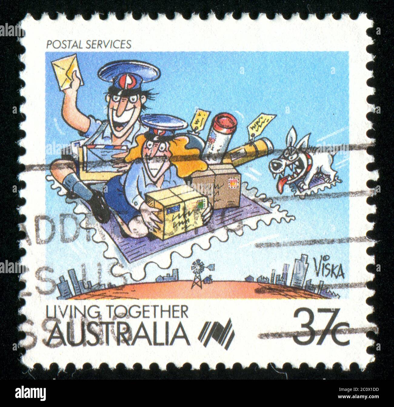 AUSTRALIA - CIRCA 1988: stamp printed by Australia, shows Cartoons ...
