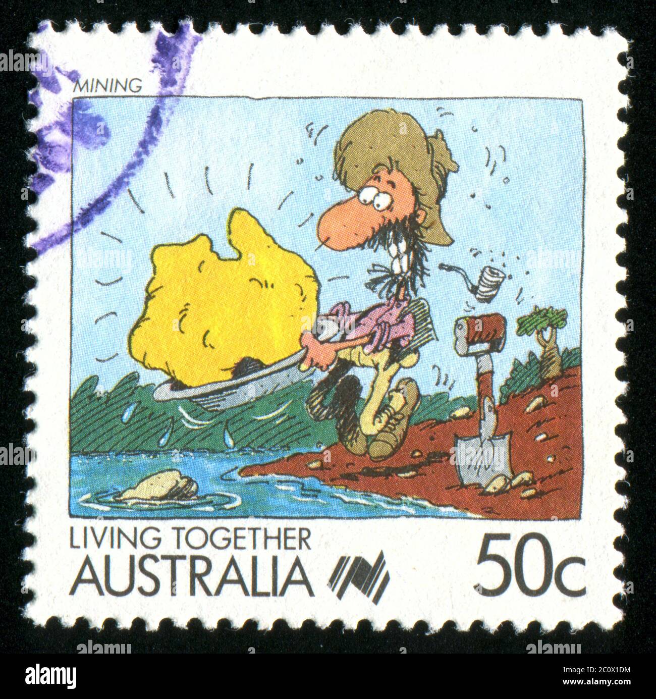 AUSTRALIA - CIRCA 1988: stamp printed by Australia, shows Cartoons ...