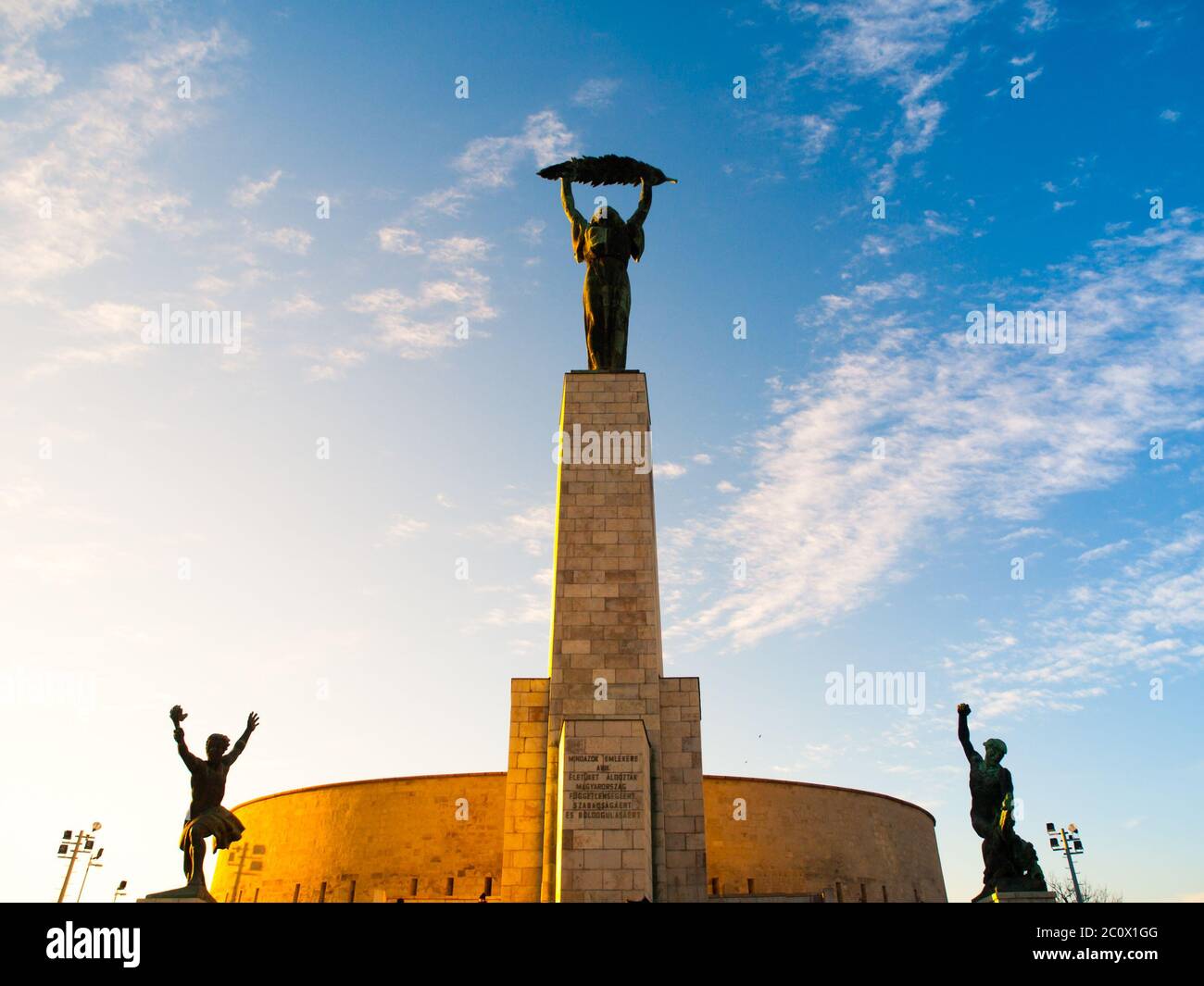 Liberty Statue monument at Citadella on Gellert Hill in Budapest ...