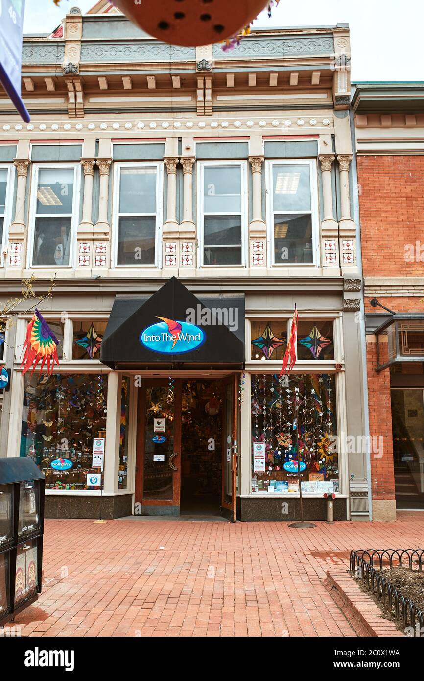Boulder, Colorado - May 27th, 2020: Shops, businesses and restaurants ...