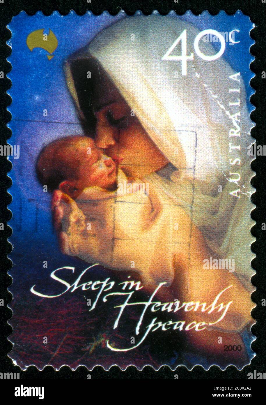 AUSTRALIA - CIRCA 2000: stamp printed by Australia, shows Madonna and ...