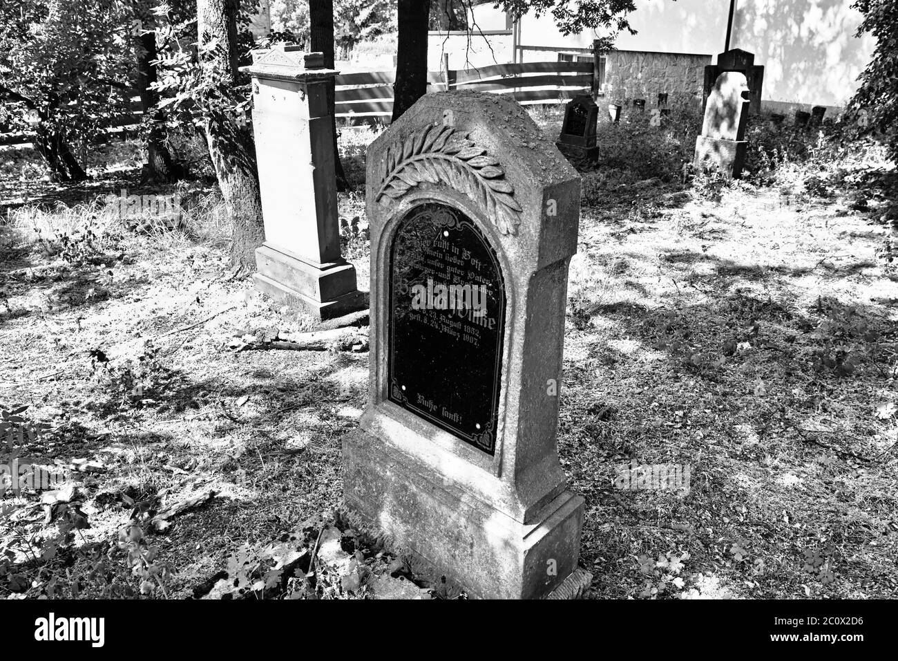 Old abandoned cemetery from the 19th century. Puszczykowiec, Poland ...