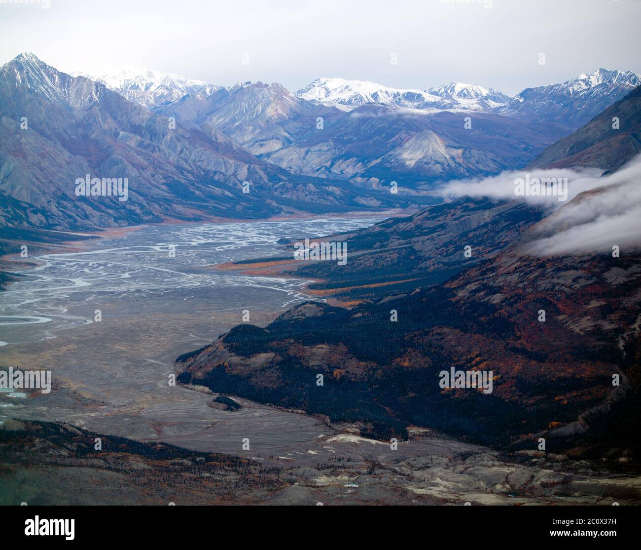 Aerial views of Kluane National Park and Reserve, located just outside ...