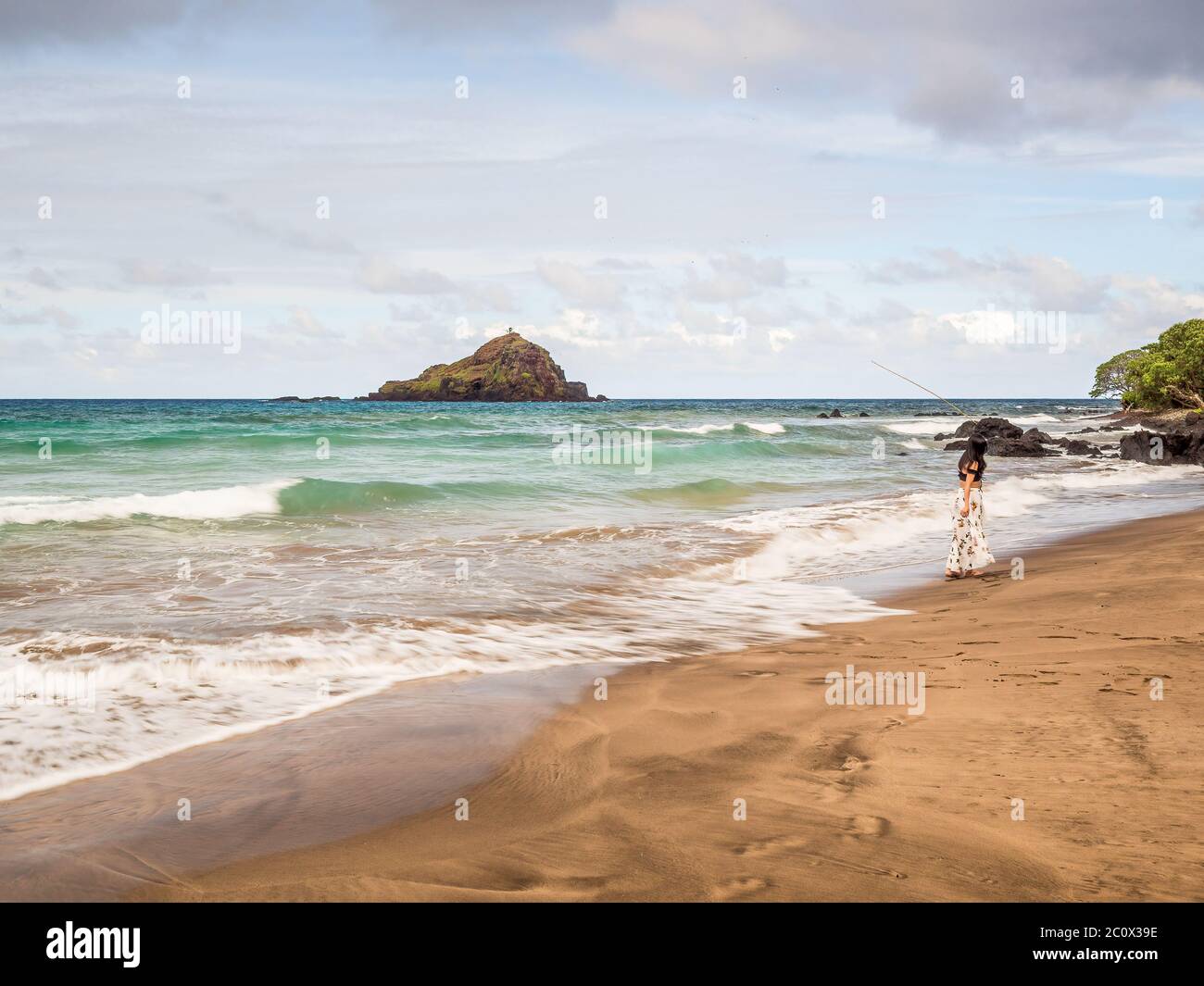 Koki Beach Park Maui. The dark red sand at Koki Beach was produced by ...