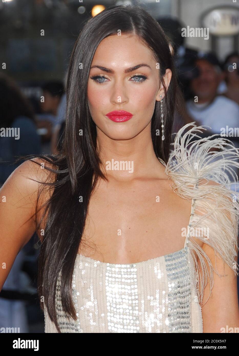Megan Fox at the Los Angeles Premiere of "Transformers" held at the ...
