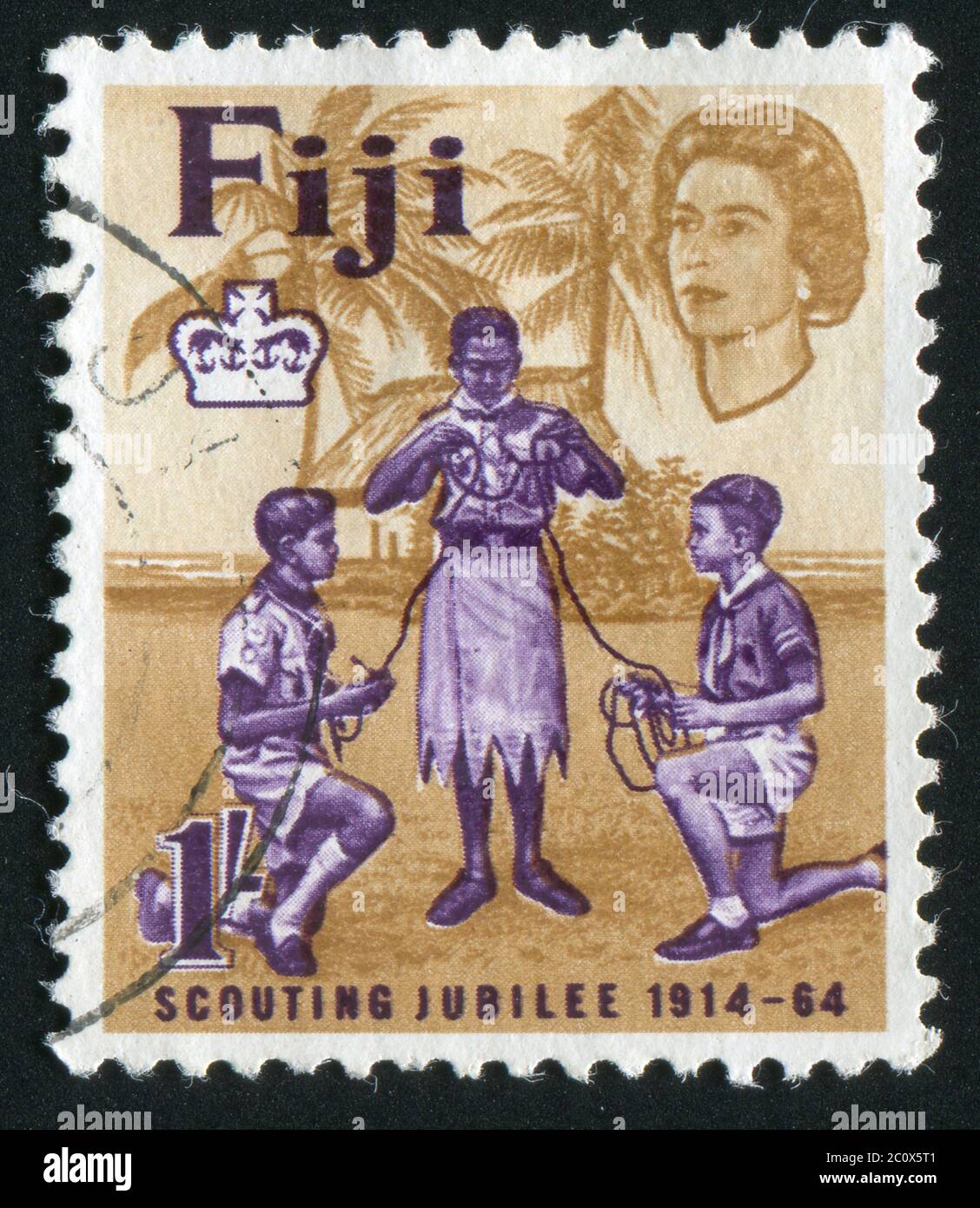 FIJI - CIRCA 1964: Scouts of India FIJI and Europe Tying Knot, circa ...