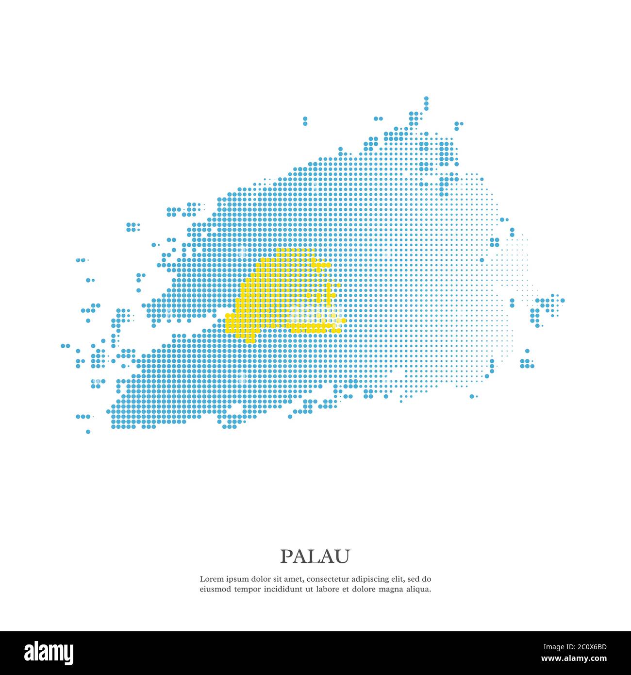 Palau flag with halftone effect Stock Vector Image & Art - Alamy