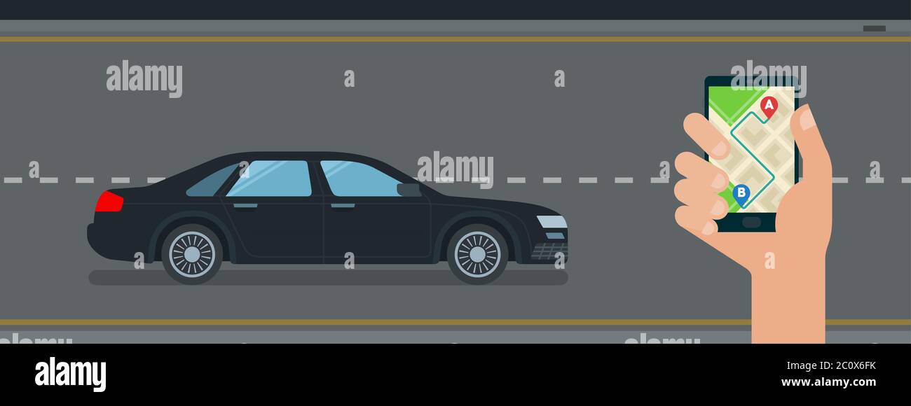 Car hire app Stock Vector Images - Alamy