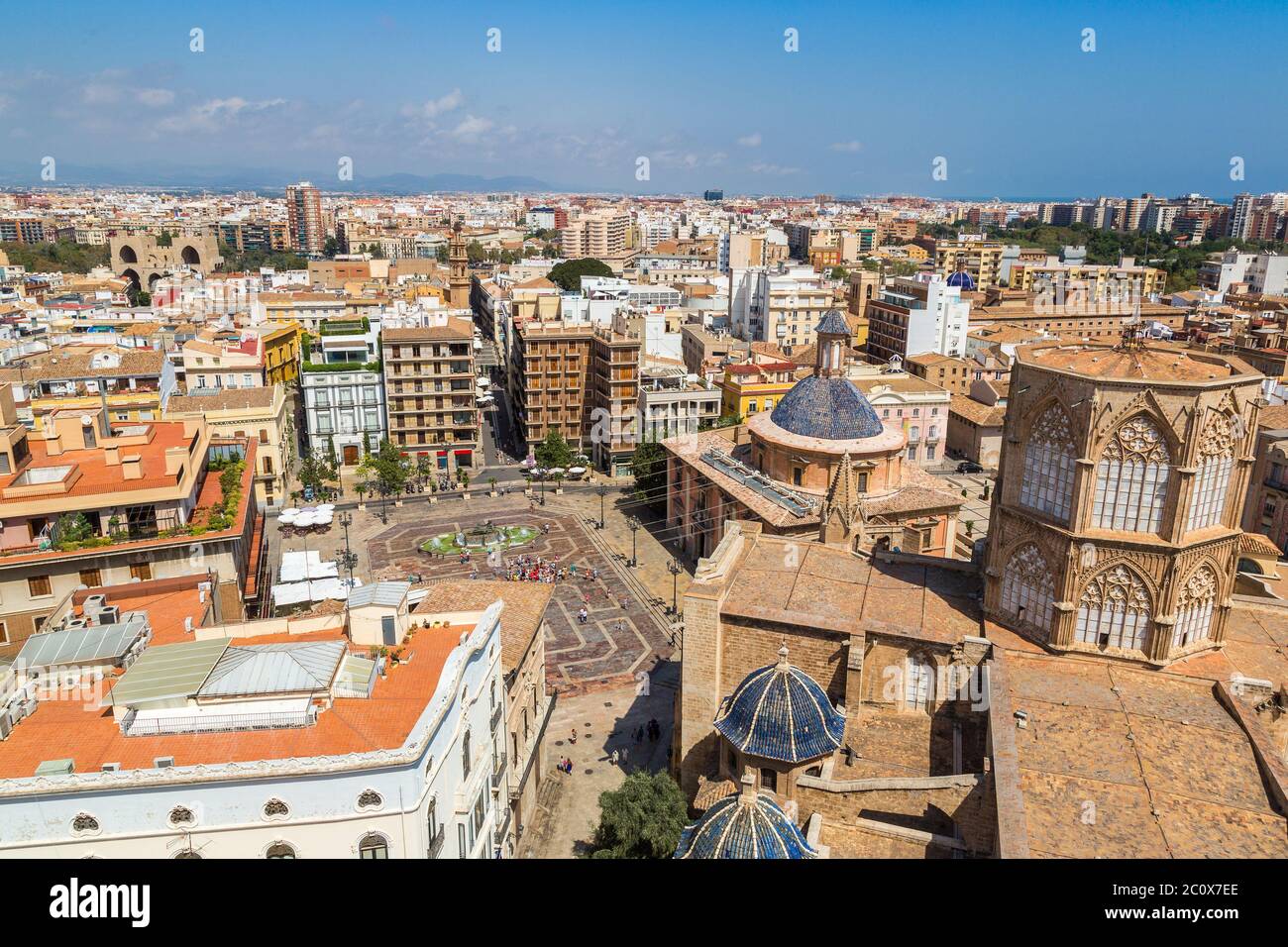 Valencia aerial skyline Stock Photo - Alamy
