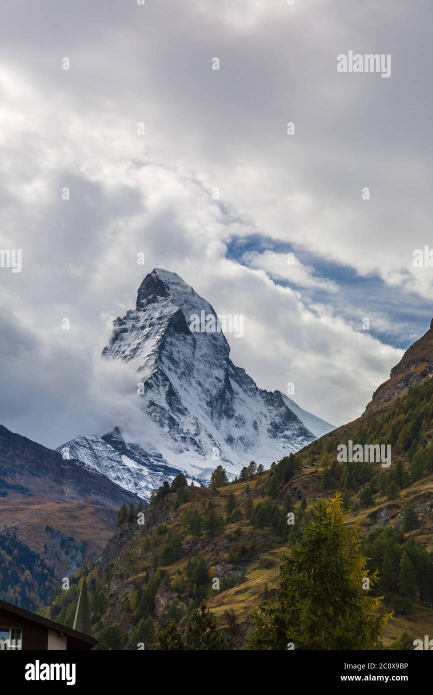 Matterhorn in Swiss Alps Stock Photo - Alamy