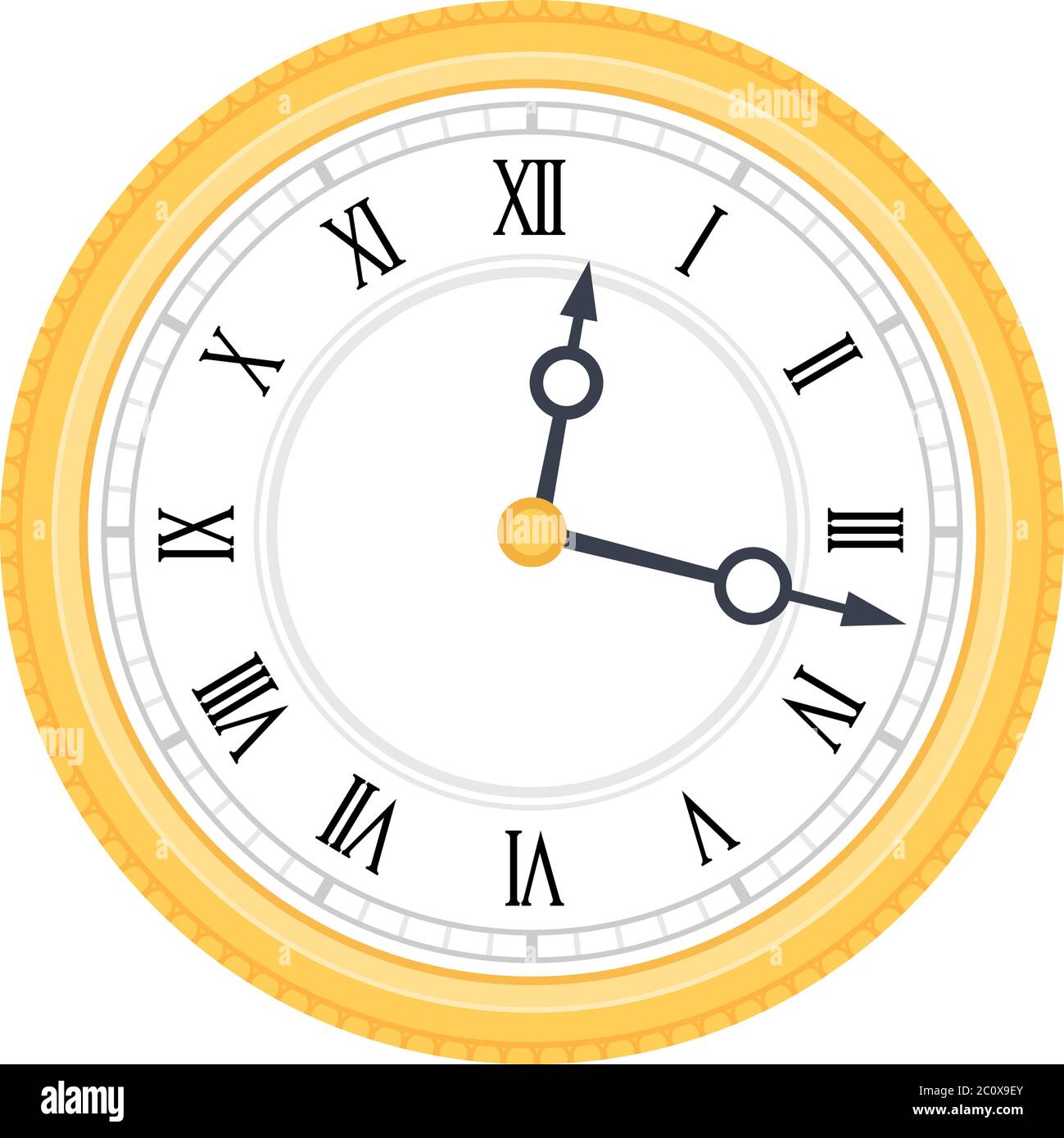 Clock with roman numerals vector icon flat isolated Stock Vector Image ...