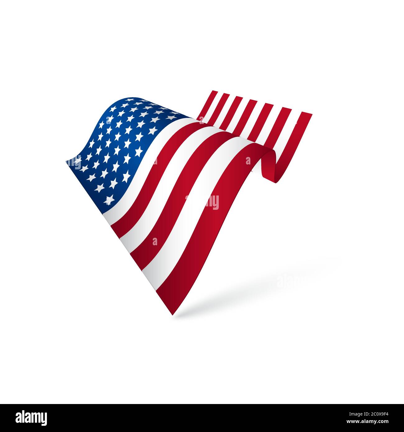 American flag waving, isolated Stock Vector Image & Art - Alamy
