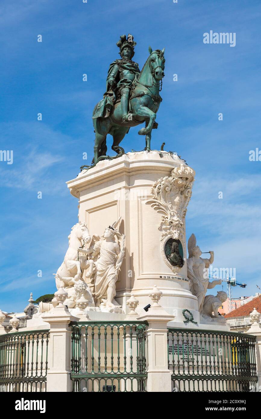 Statue of King Jose I in Lisbon Stock Photo - Alamy