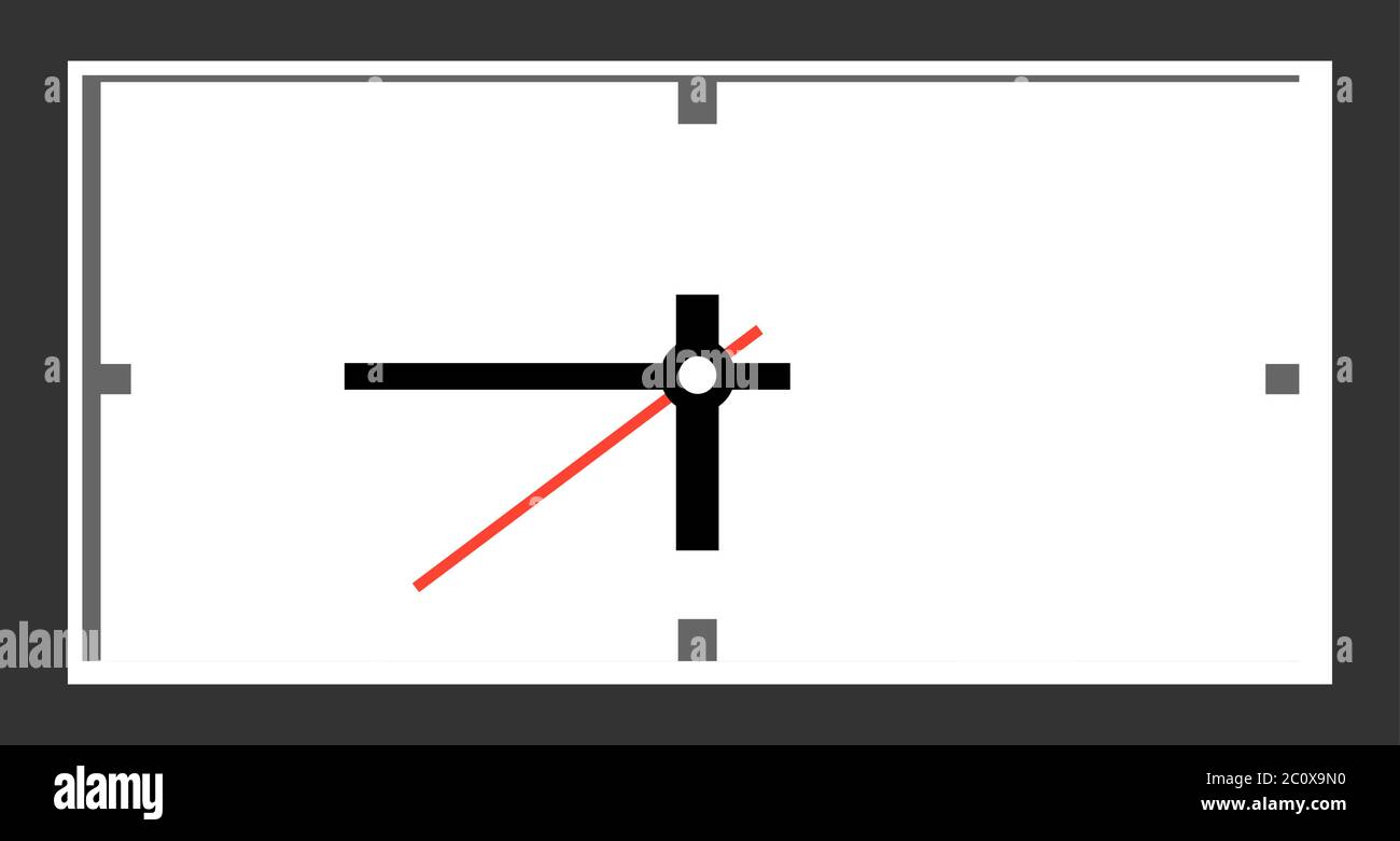 Rectangular wall clock vector icon flat isolated Stock Vector Image ...