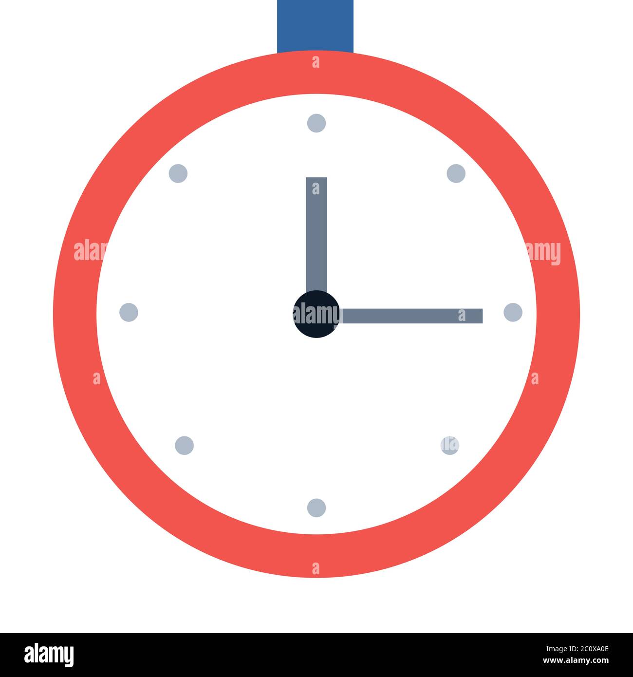 Train station clock, railroad platform time vector icon Stock Vector ...