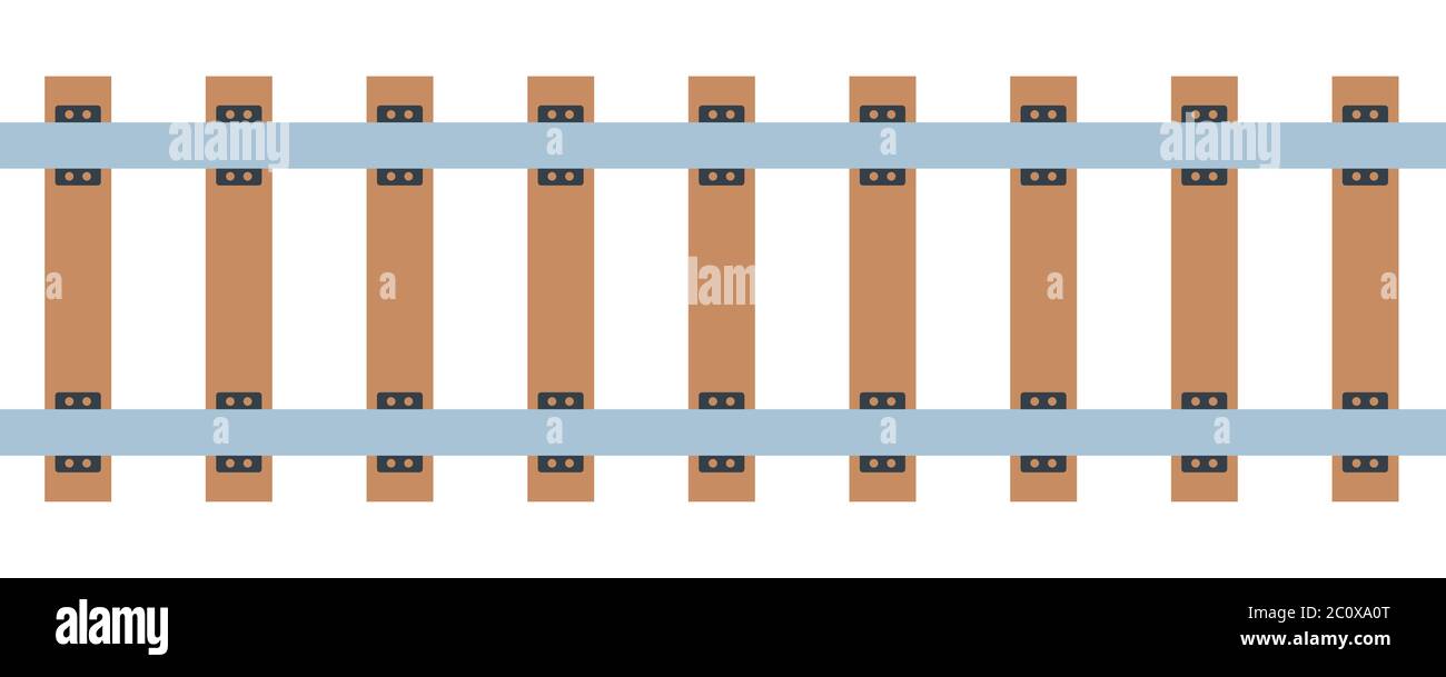 Flat railway track, railroad and tram equipment vector icon Stock ...