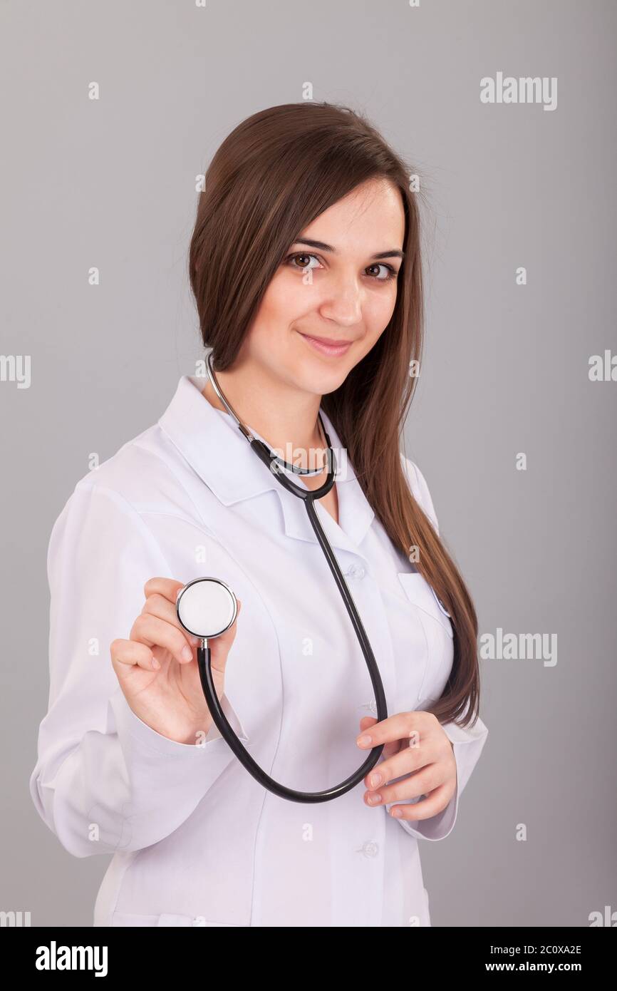 Nurse Holding Stethoscope Stock Photo - Alamy