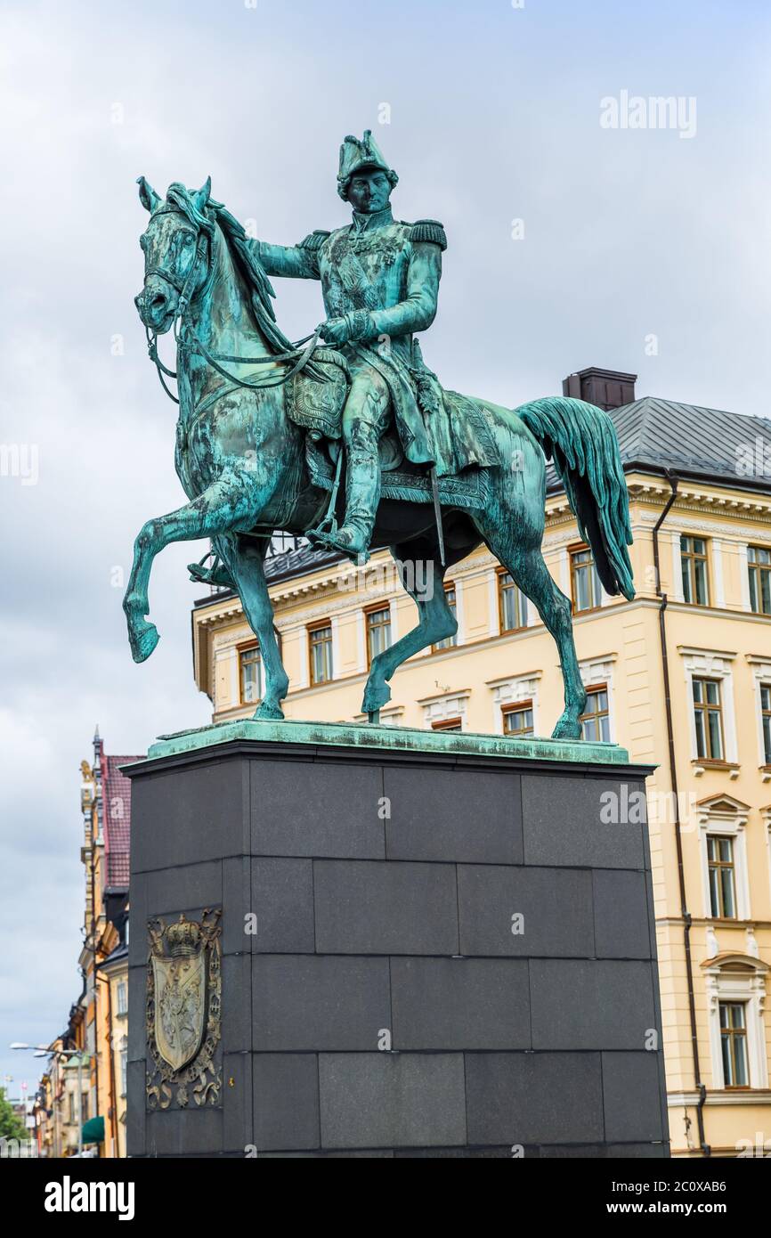 Statue of Charles XIV John king of Sweden Stock Photo - Alamy