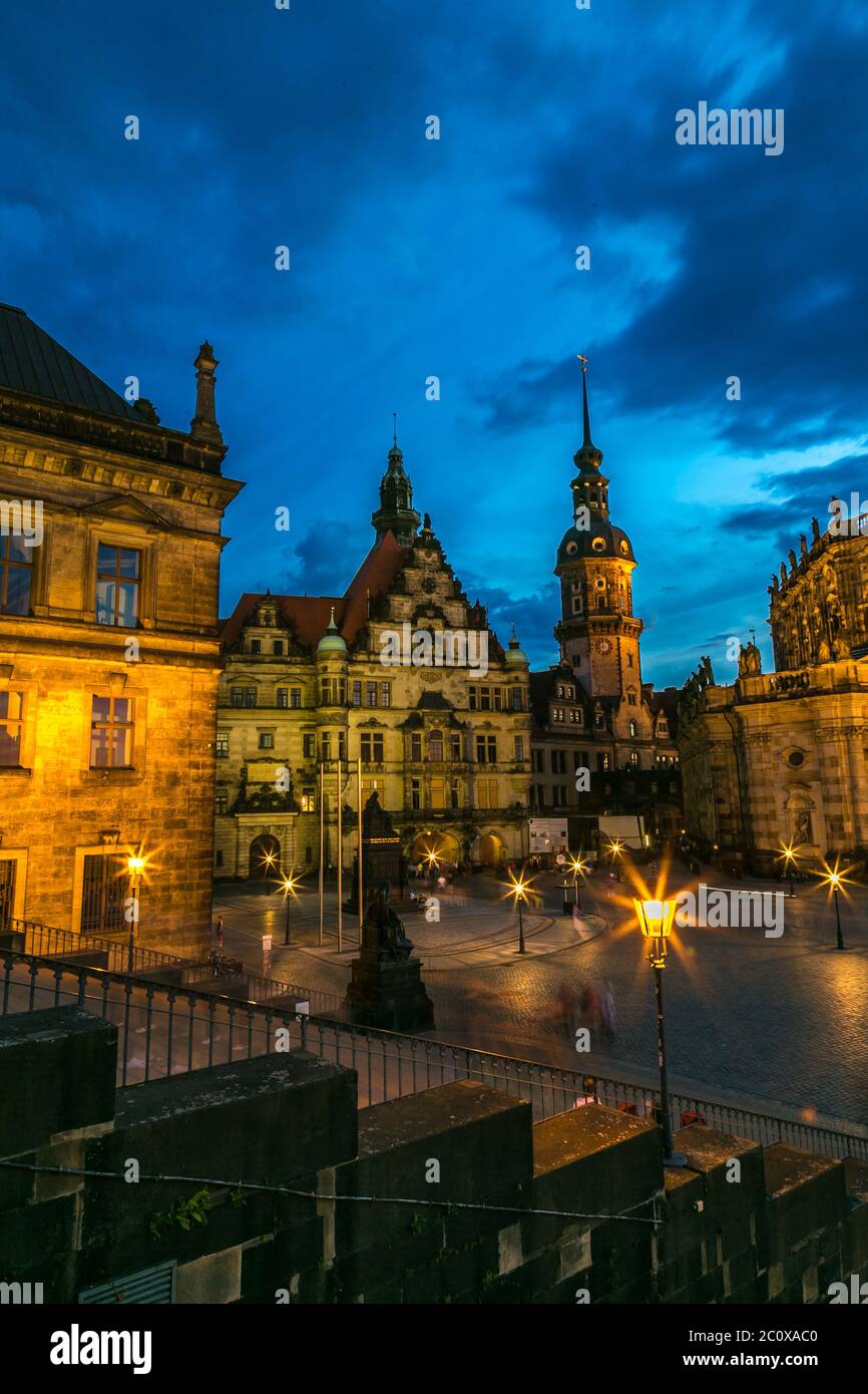 Sunset view of Dresden Stock Photo - Alamy