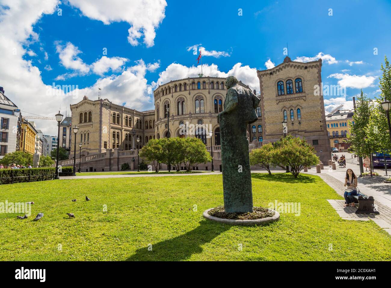 Norwegian Parliament building in Oslo Stock Photo - Alamy