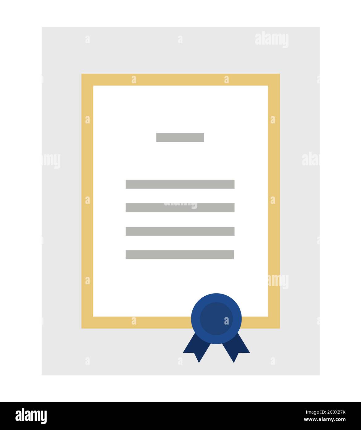 Certificate flat style vector icon isolated on white background Stock ...