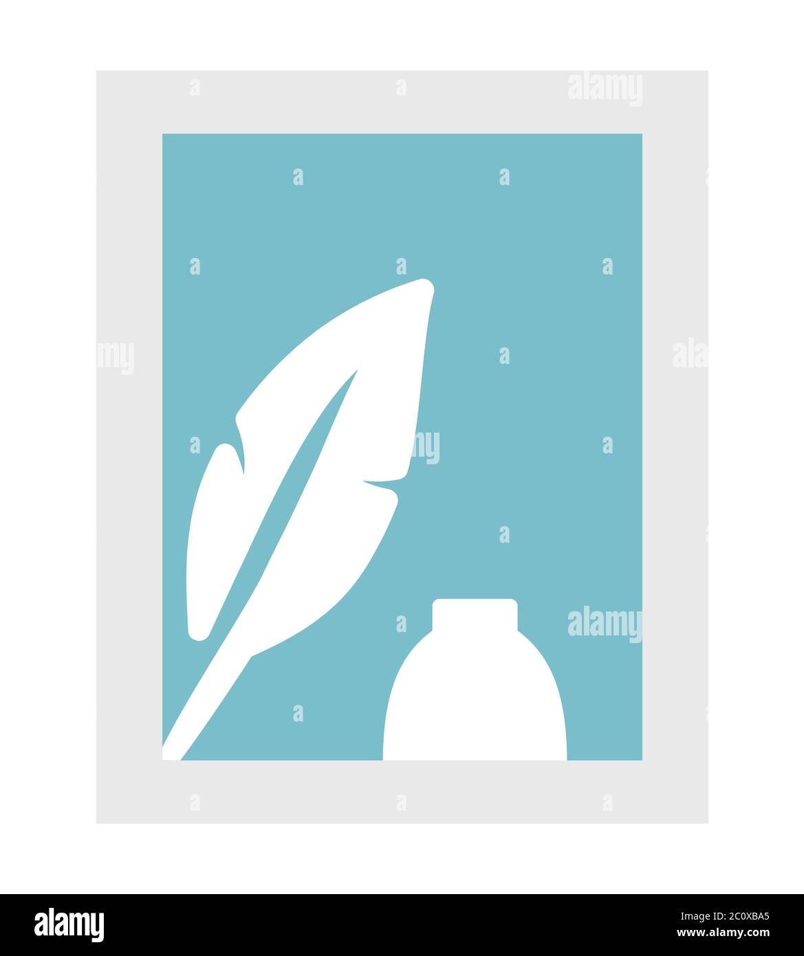 Flat pen and ink vector icon in frame Stock Vector Image & Art - Alamy