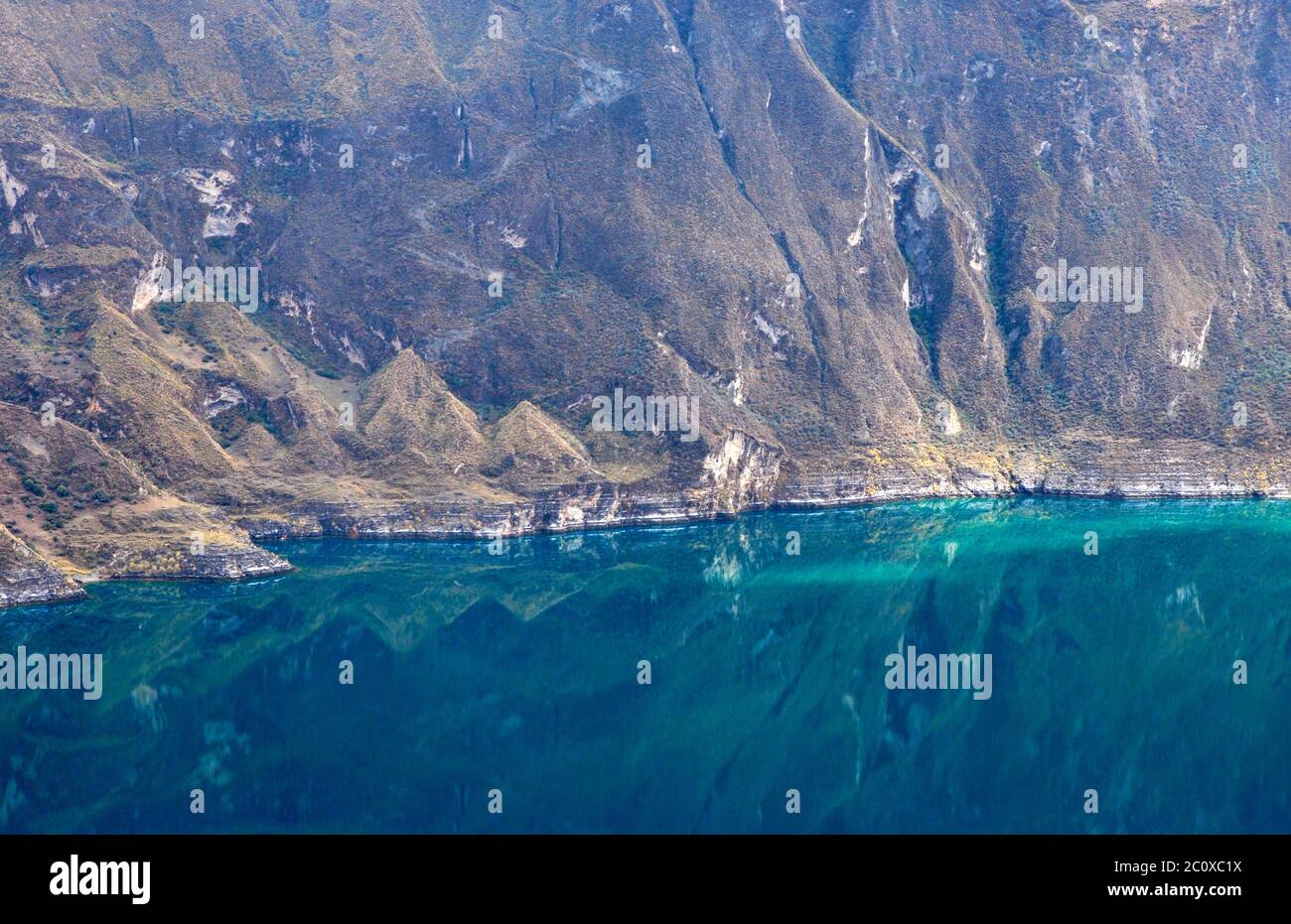 View of Quilotoa a water filled caldera in Ecuador Stock Photo - Alamy
