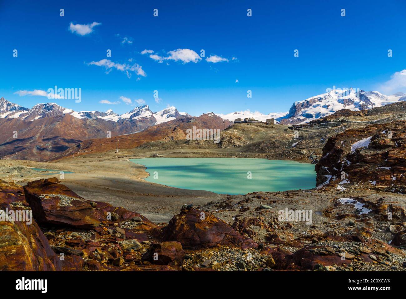 Swiss alps mountain aerial valley hi-res stock photography and images ...