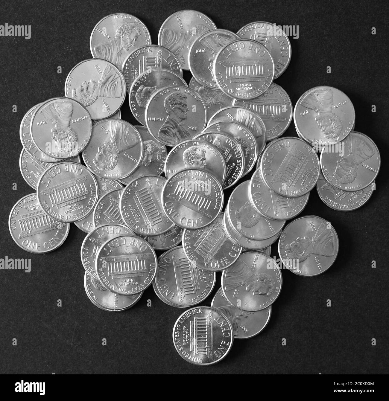 Black And White Penny Money