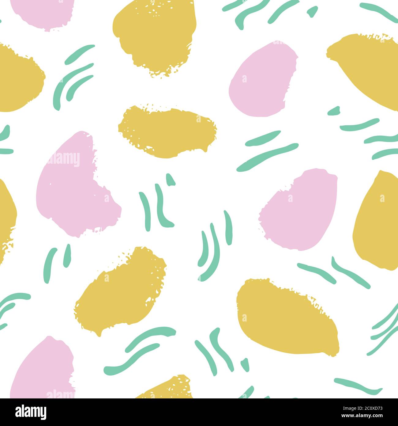 Abstract pastel modern paint brush pattern, hand drawn strokes on white ...