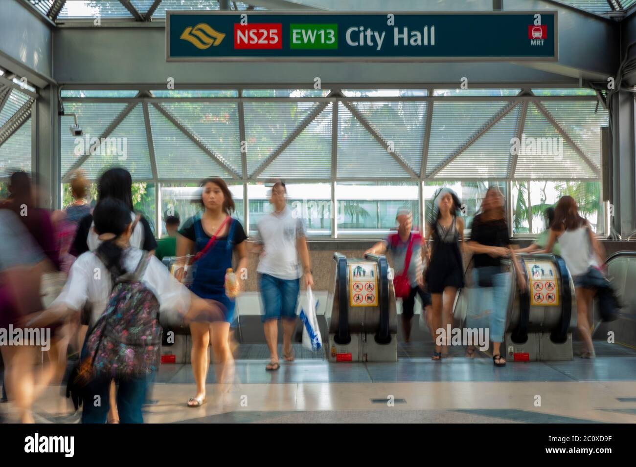 Raffles City. City Hall metro station. Singapore Stock Photo - Alamy