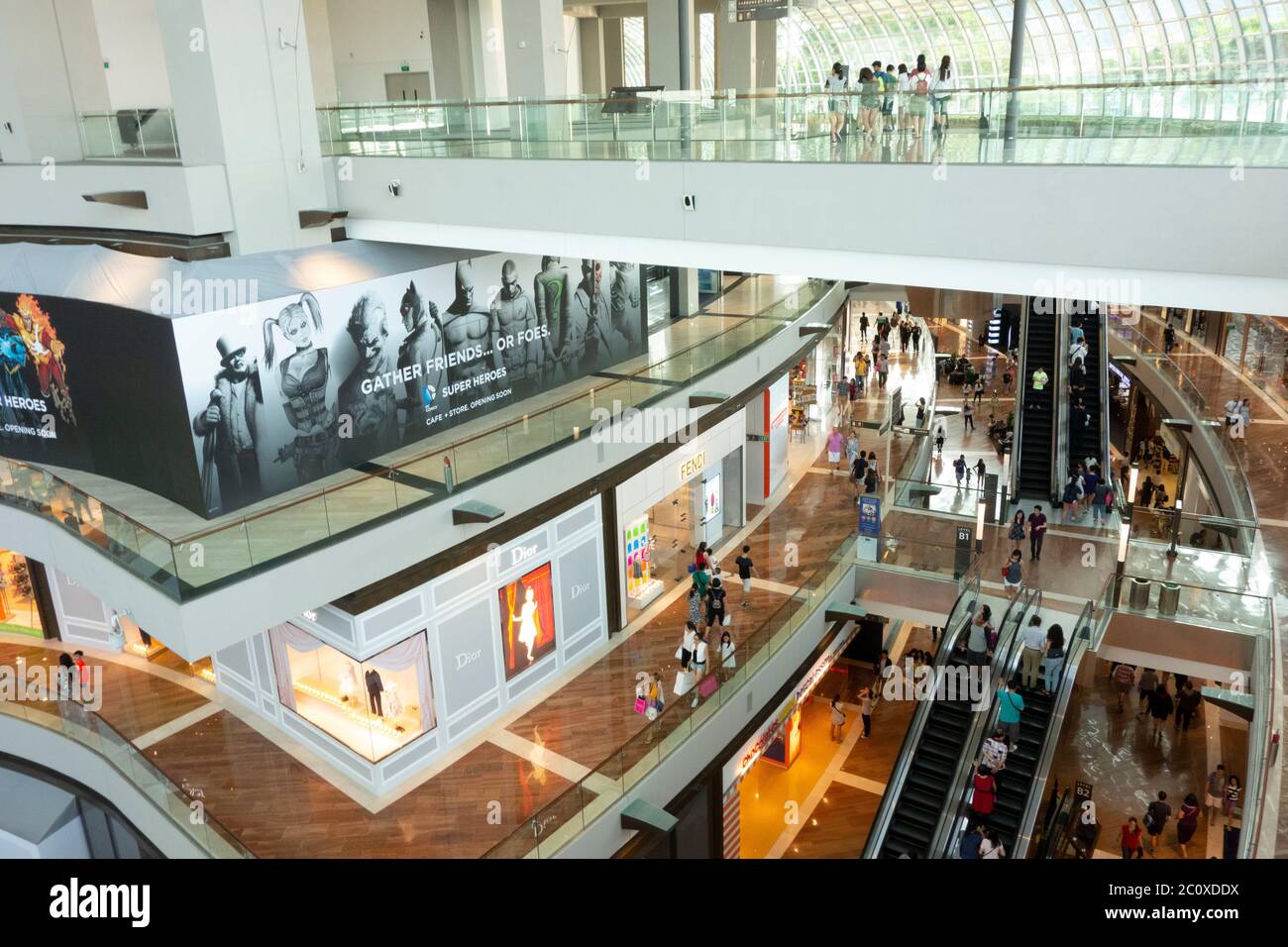 The Shoppes at Marina Bay Sands Hotel. Marina Bay. Singapore Stock ...