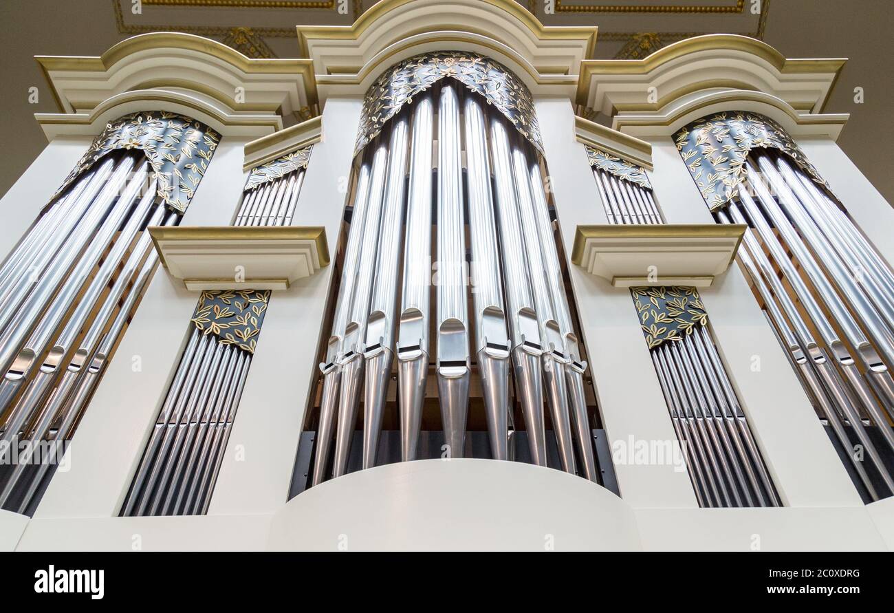 Beautiful wood organ detail Stock Photo - Alamy