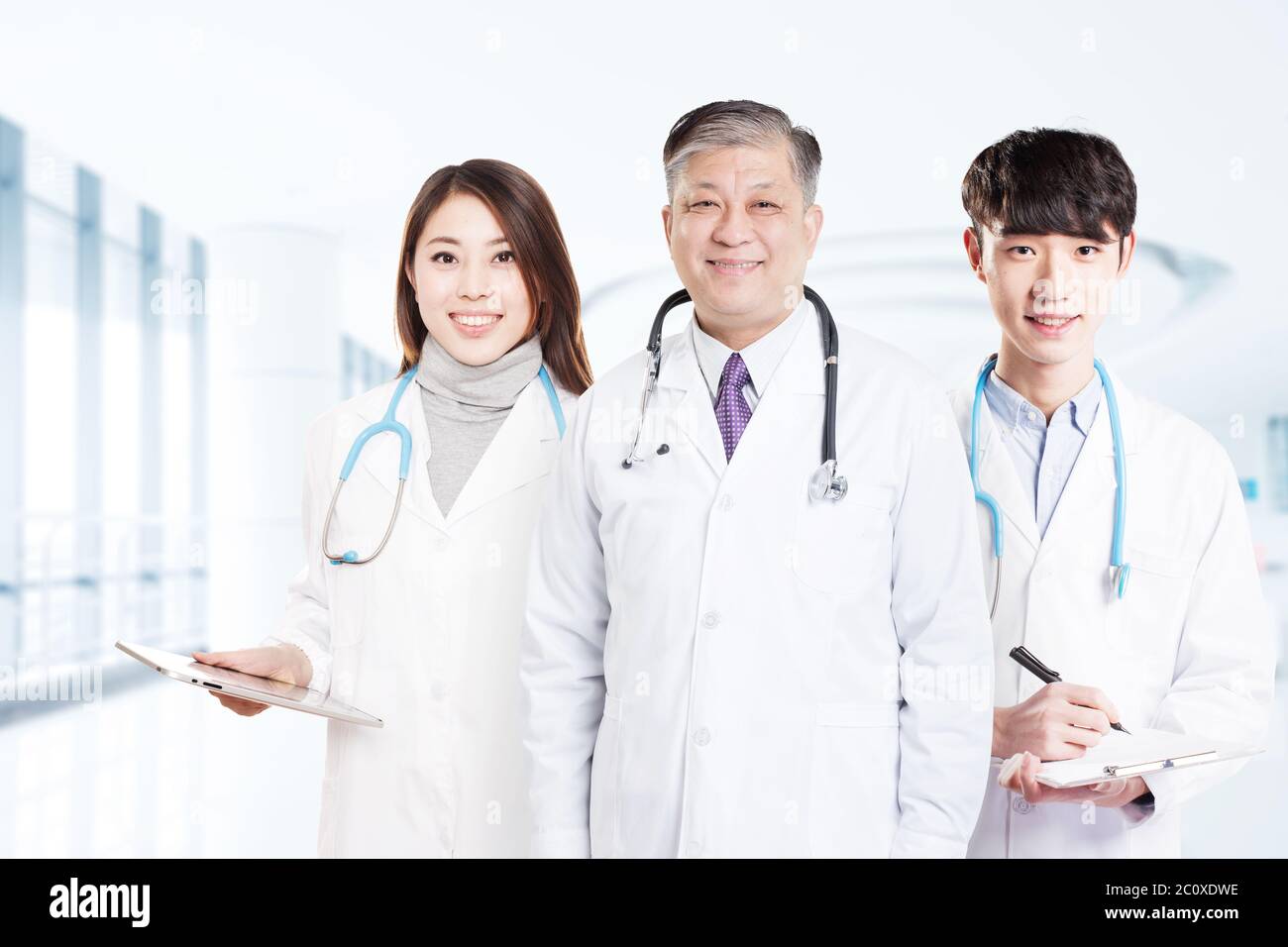 three Asian surgery doctors in hospital Stock Photo - Alamy