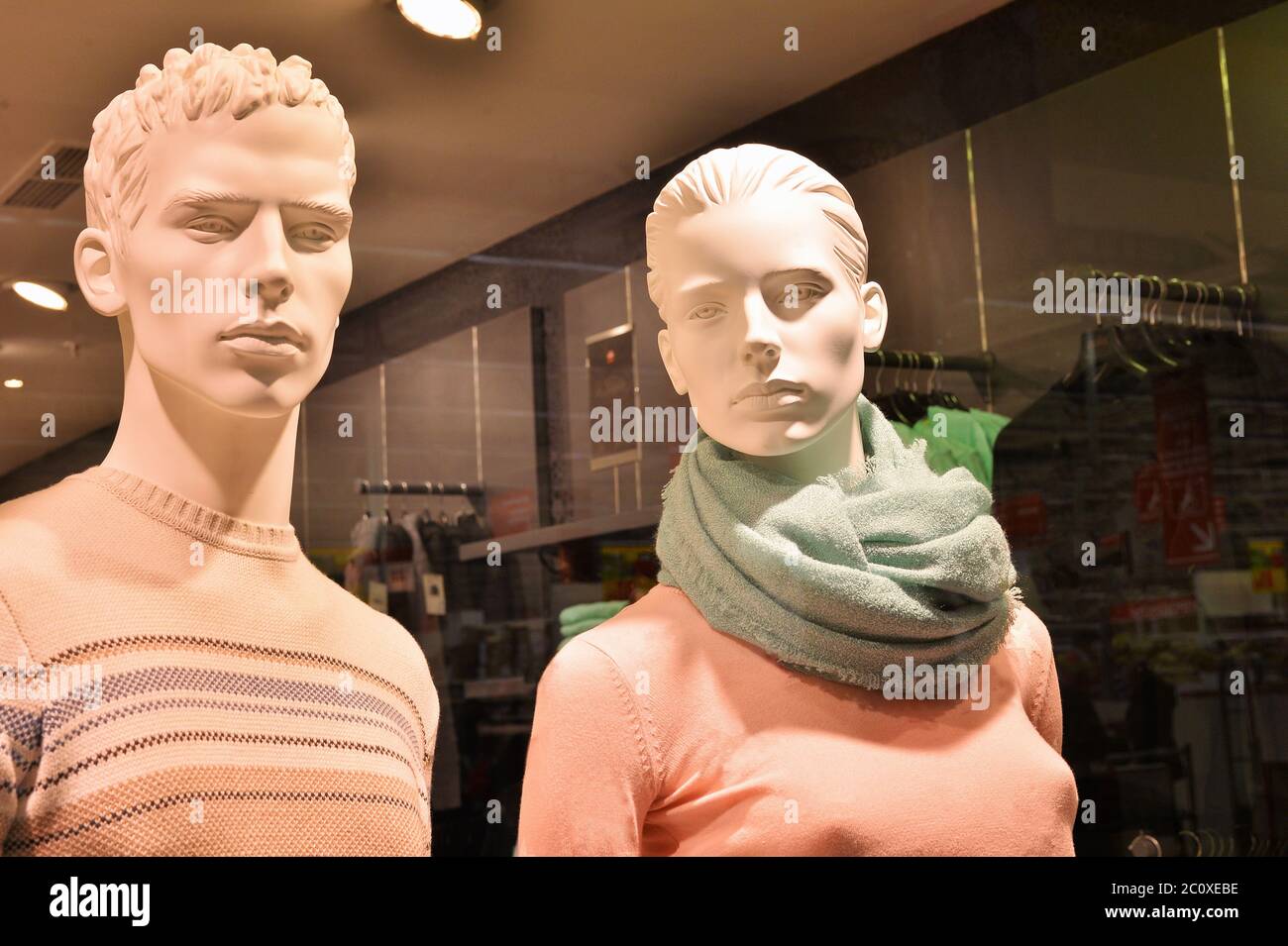 A couple of dummies close-up in a supermarket Stock Photo - Alamy