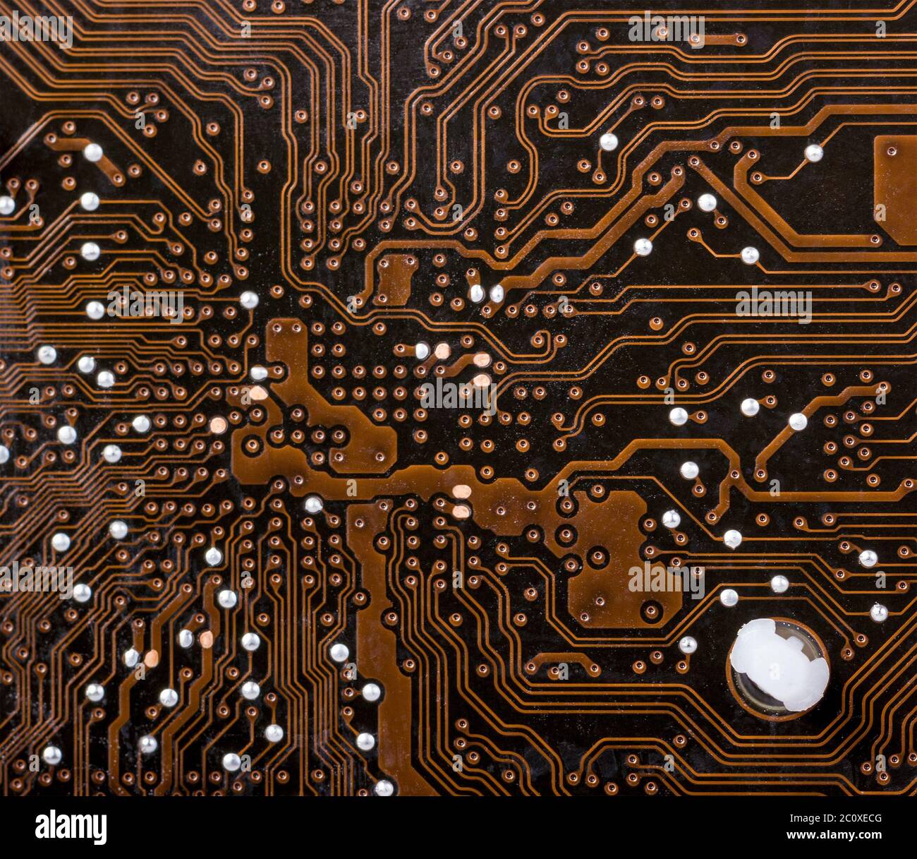 Electronic collection - close up shot of the backside computer ...